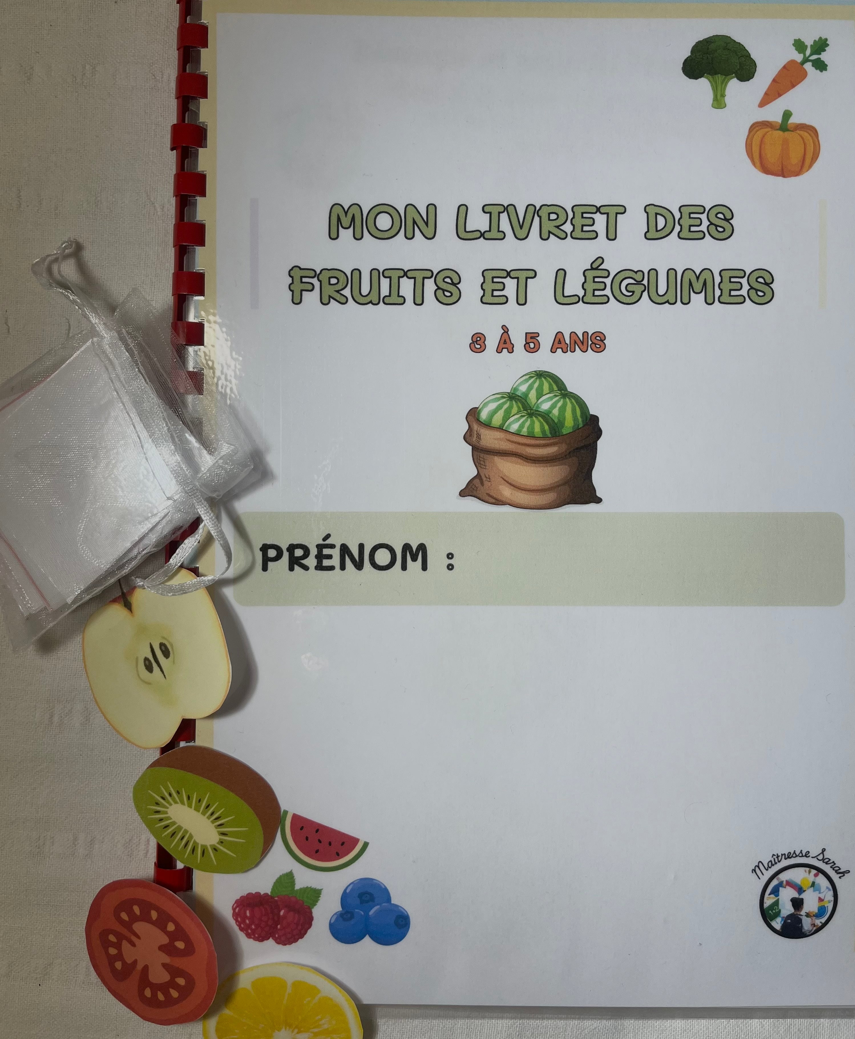 Notre livret PDF - J'apprends avec les fruits et légumes ! 3 à 5 ans ...